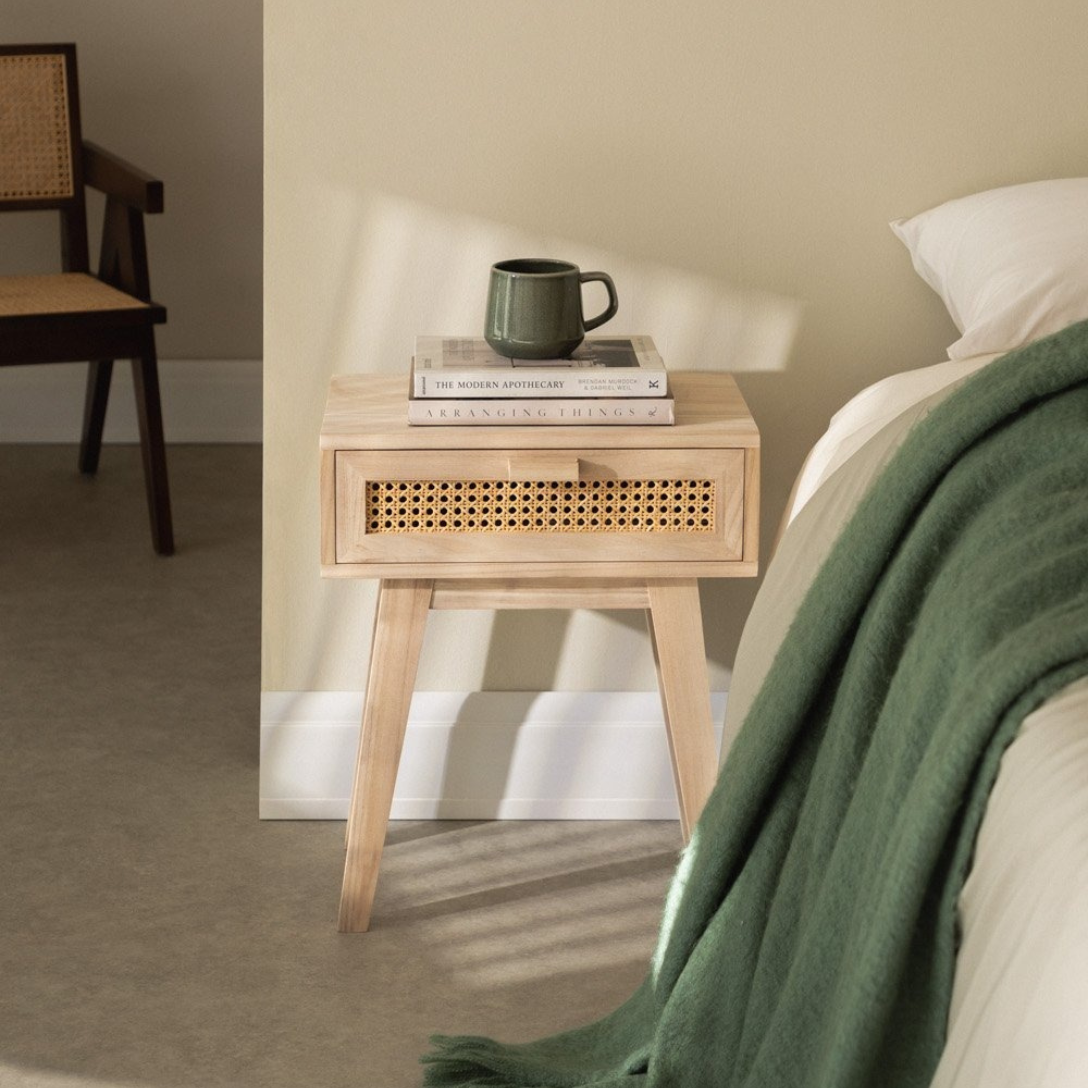 WoodBee Crafts Bedside table with Canning Drawer